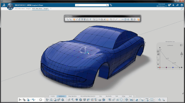 利用达索曲面软件进行汽车外观设计，提升产品美观性与空气动力学性能